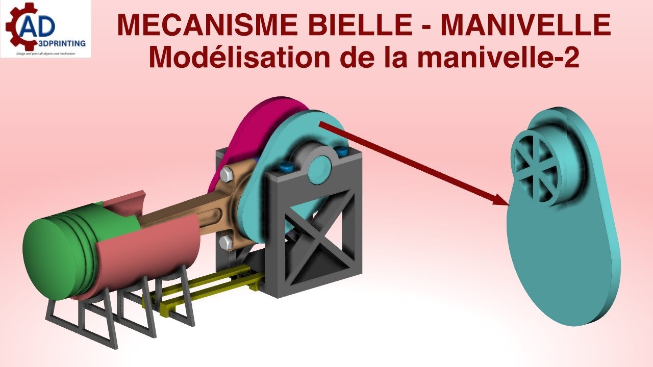 [04/12] - Mécanisme bielle manivelle : Modélisation 3D de la pièce 3 ...