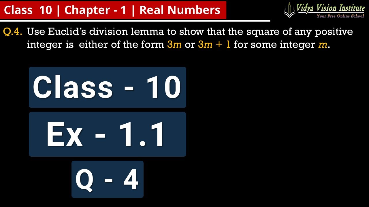Class 10 Maths Exercise 1 1 Q 4 Real Numbers NCERT CBSE YouTube Class 10 Maths Exercise 1 1 Q 4 Real Numbers NCERT CBSE YouTube