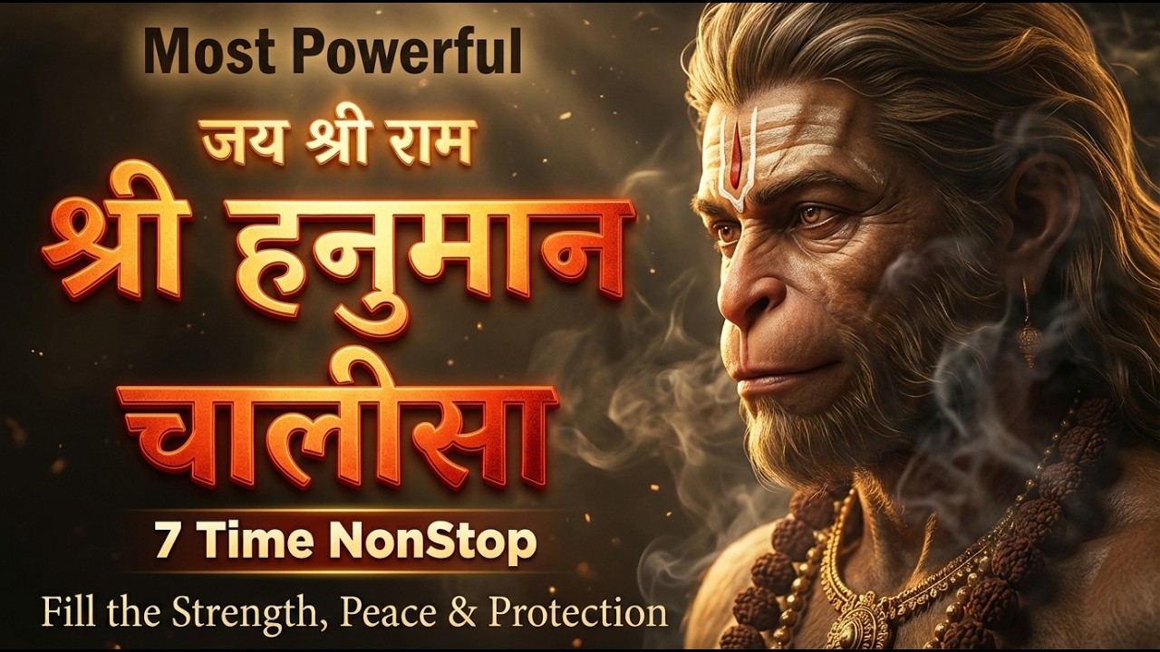 7-T-Nonstop🔱Shri Hanuman Chalisa | Powerful Chant for Strength, Peace ...