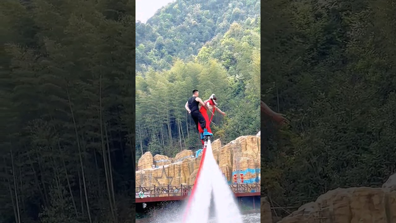 Enjoying flyboard ride 😉🤗🥰 Girl dance on water - YouTube