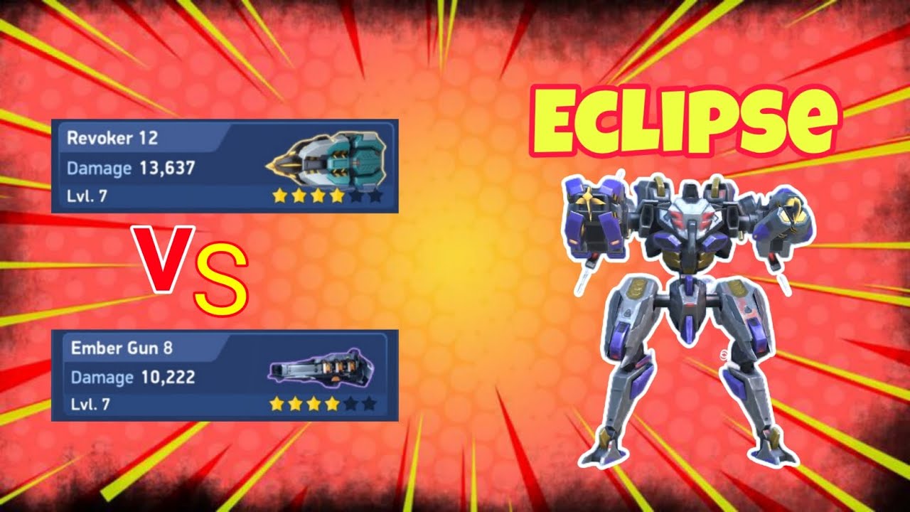 Ember gun 8 vs Revoker 12 with Eclipse | Mech Arena | - YouTube