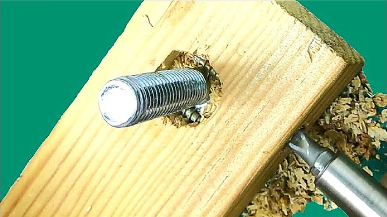 How to fix a bolt in a wooden board? Cleaning pipes from rye. # ...