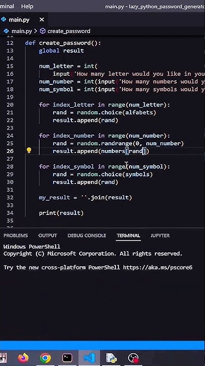 Password Generator On Python App Python Pythonprogramming Cli Automation Beginners Youtube