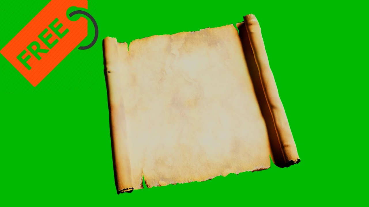 Old paper scroll animation - green screen video - Copyright free - YouTube