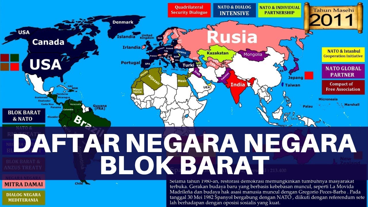 Daftar Negara-Negara Blok Barat (Aliansi NATO, ANZUS, Perjanjian Rio ...