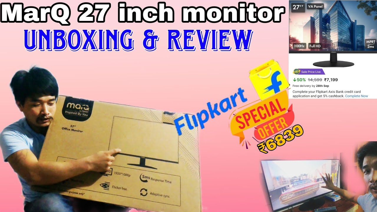 Only 6,839/- Rs | Marq 27 Inch Monitor Unboxing and Review | Best IPS ...