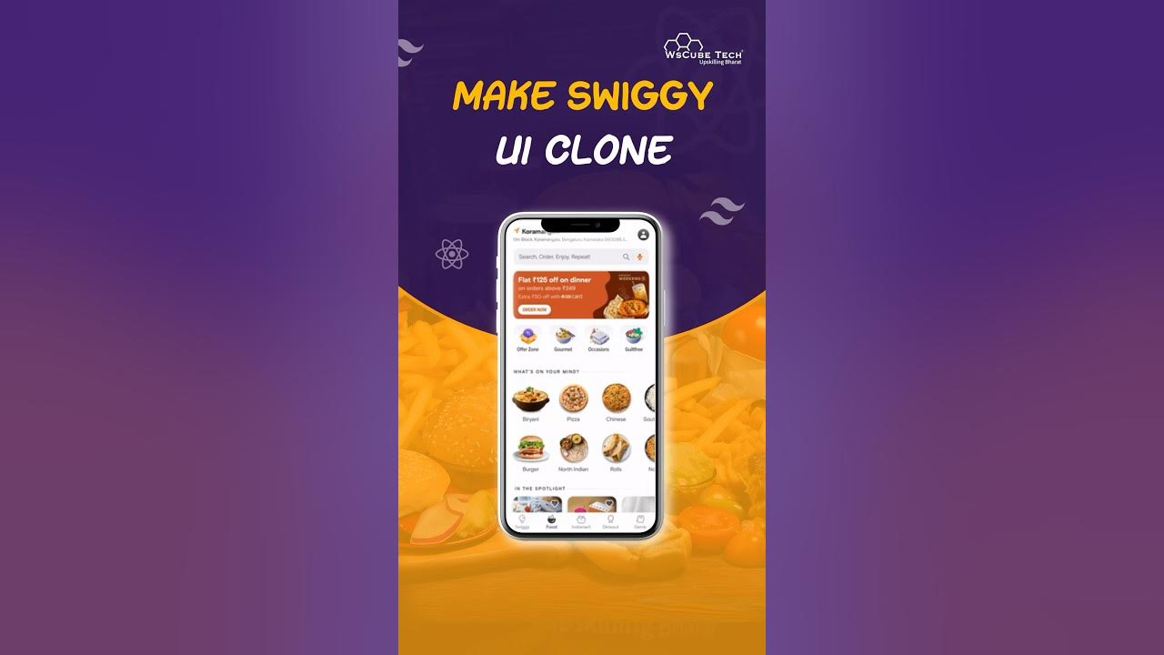 Making Swiggy Clone Using React And Tailwind Css Shorts Youtube