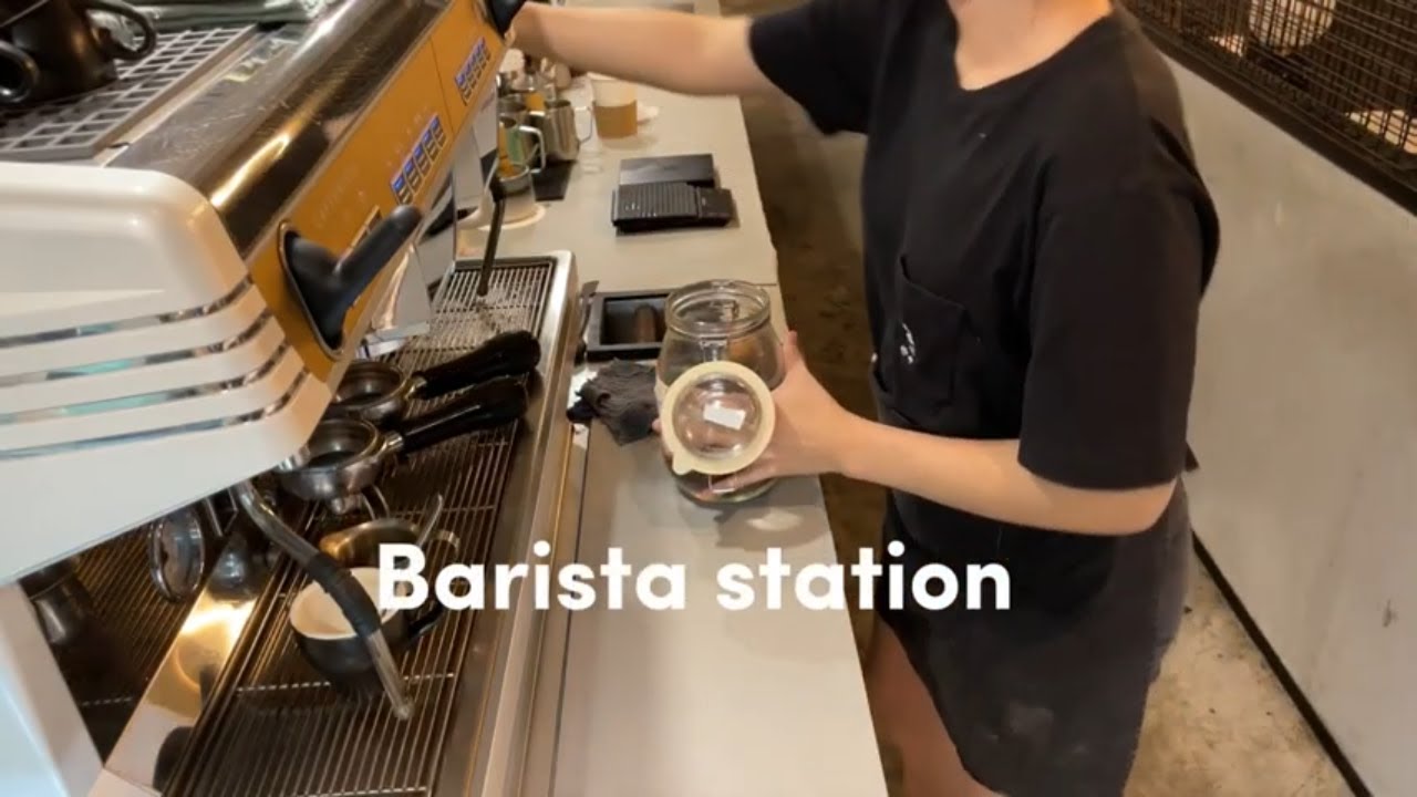Cafe vlog | First look at our barista workstation - YouTube