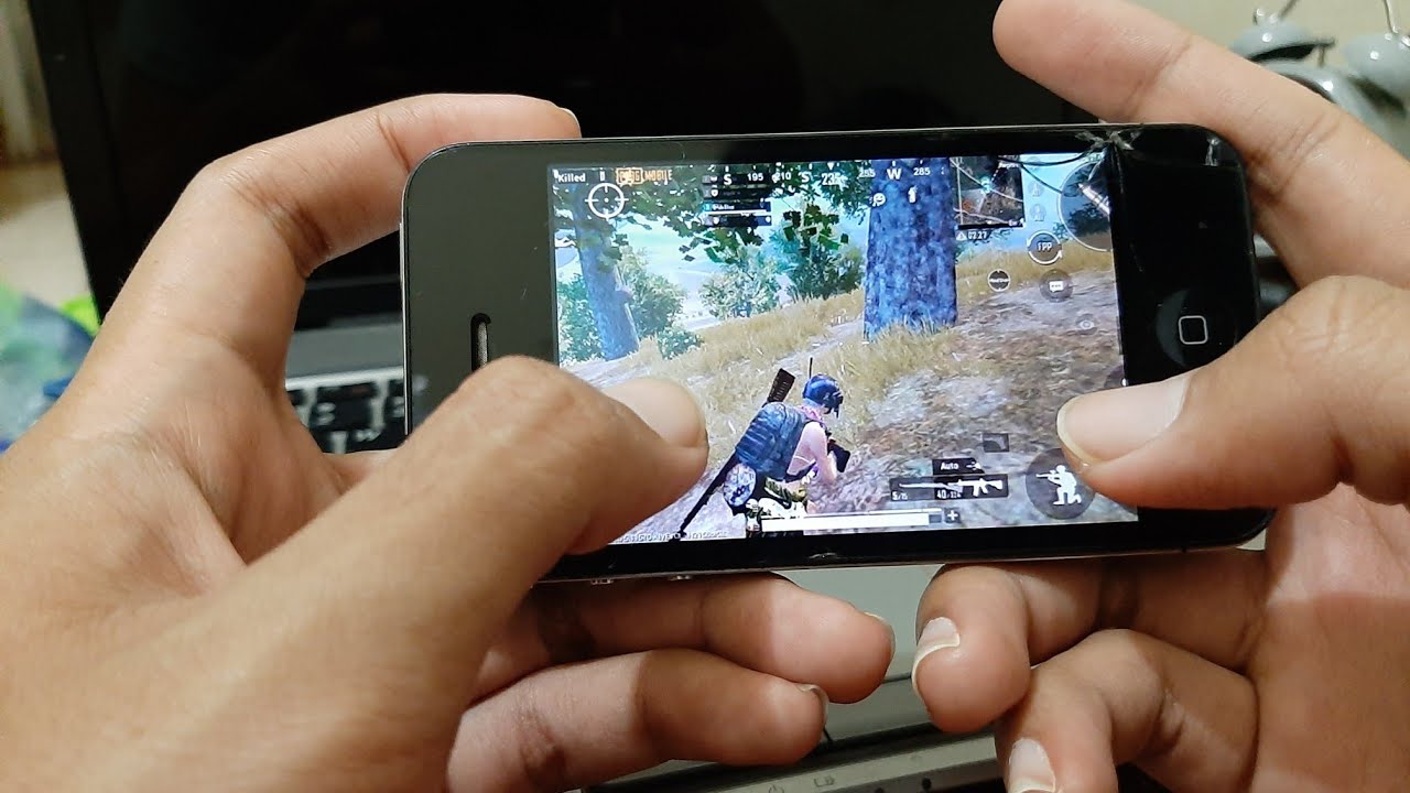 Main PUBG di iPhone 4 - YouTube
