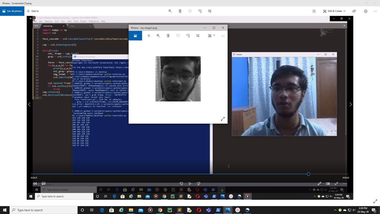 2 Detecting Face And Capturing Face Pic Using Opencv And
