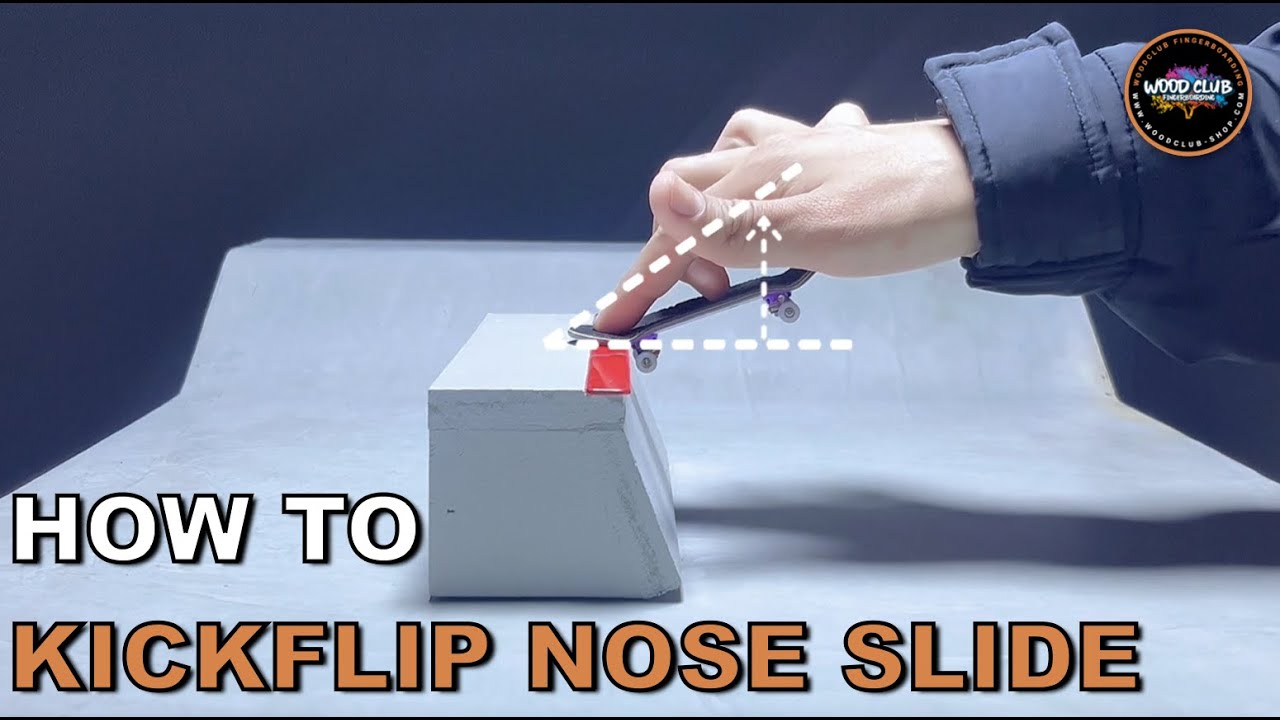 How To Kickflip Nose Slide a Fingerboard? - YouTube