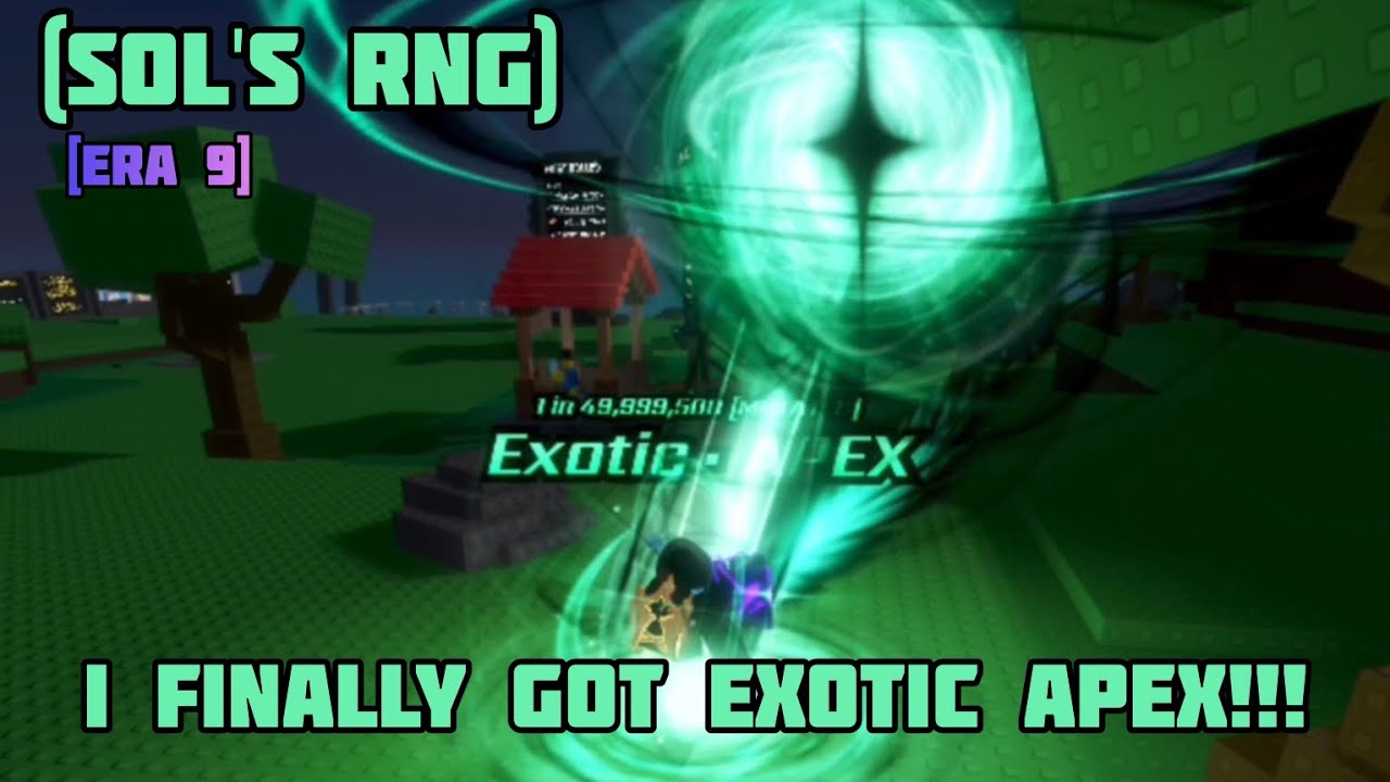 I finally got Exotic Apex (Sol's RNG) - YouTube