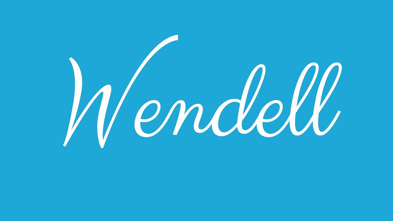 Learn how to Sign the Name Wendell Stylishly in Cursive Writing - YouTube