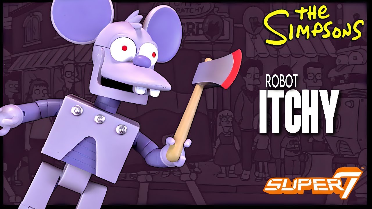 Super7 The Simpsons Ultimates Robot Itchy Figure @TheReviewSpot - YouTube