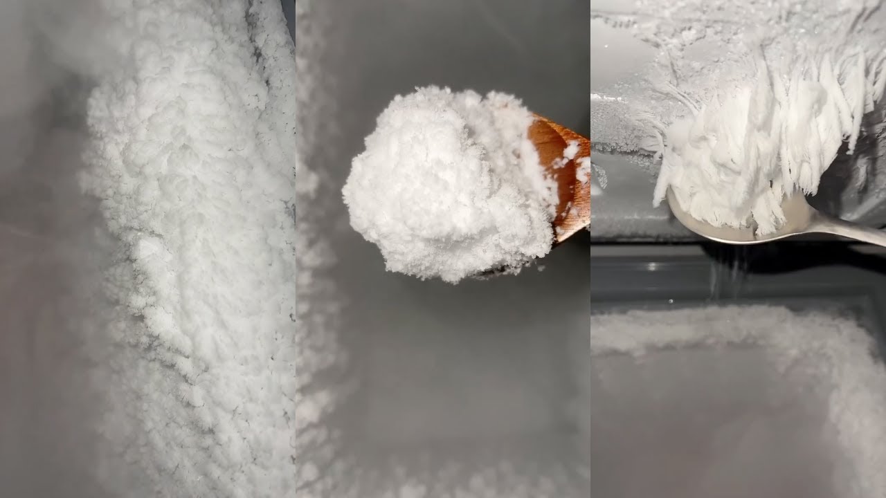 Freezer Frost Powdery Ice Eating | Soft Ice Eating ASMR ️ ️ - YouTube