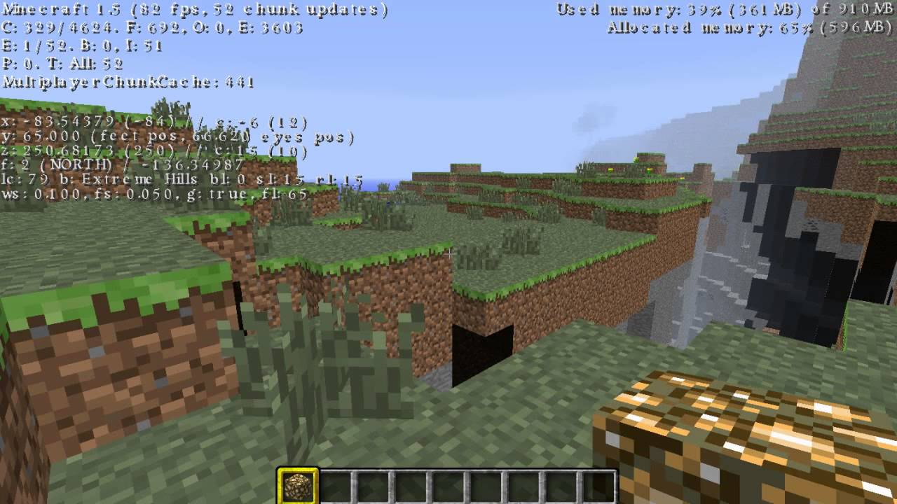 Awesome Minecraft mountain, ravine seed 1.5.2 "fraps" - YouTube