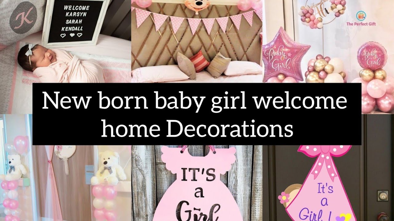 New born baby Girl welcome home Decorations ideas|| Trendz hub - YouTube