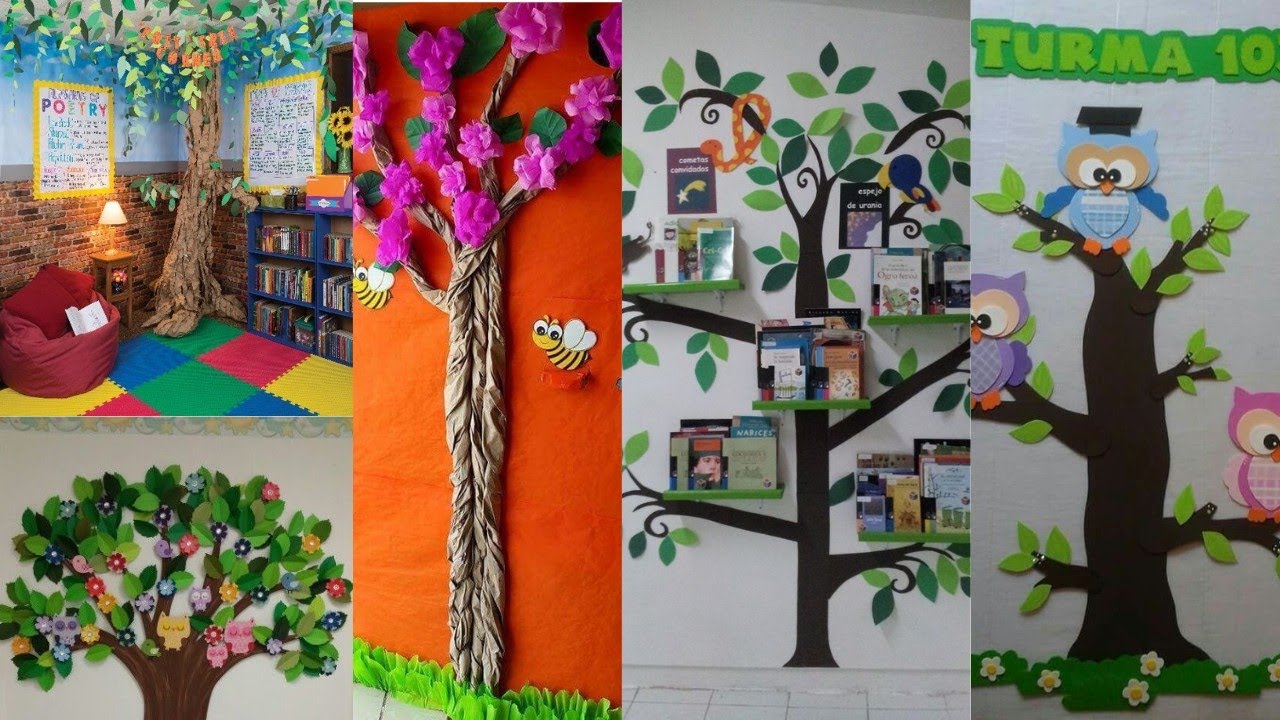 Preschool paper tree wall decoration ideas/Classroom Paper tree ...