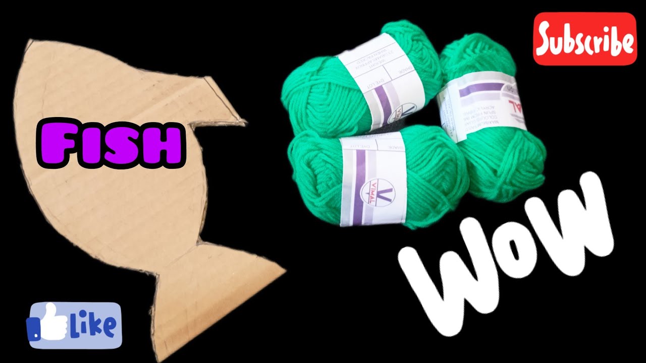 DIY Using Woolen Making A Fish style Wall hanging Craft ll Handmade ...