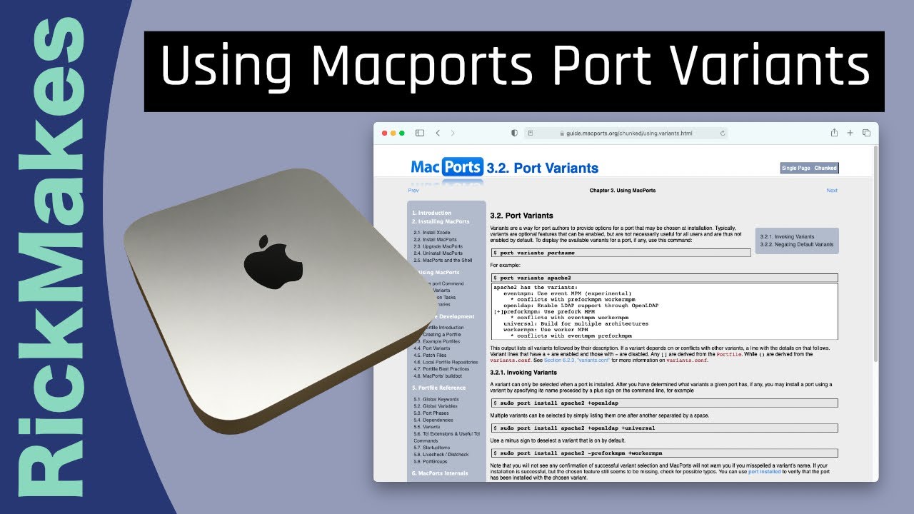 Using Macports Port Variants - YouTube