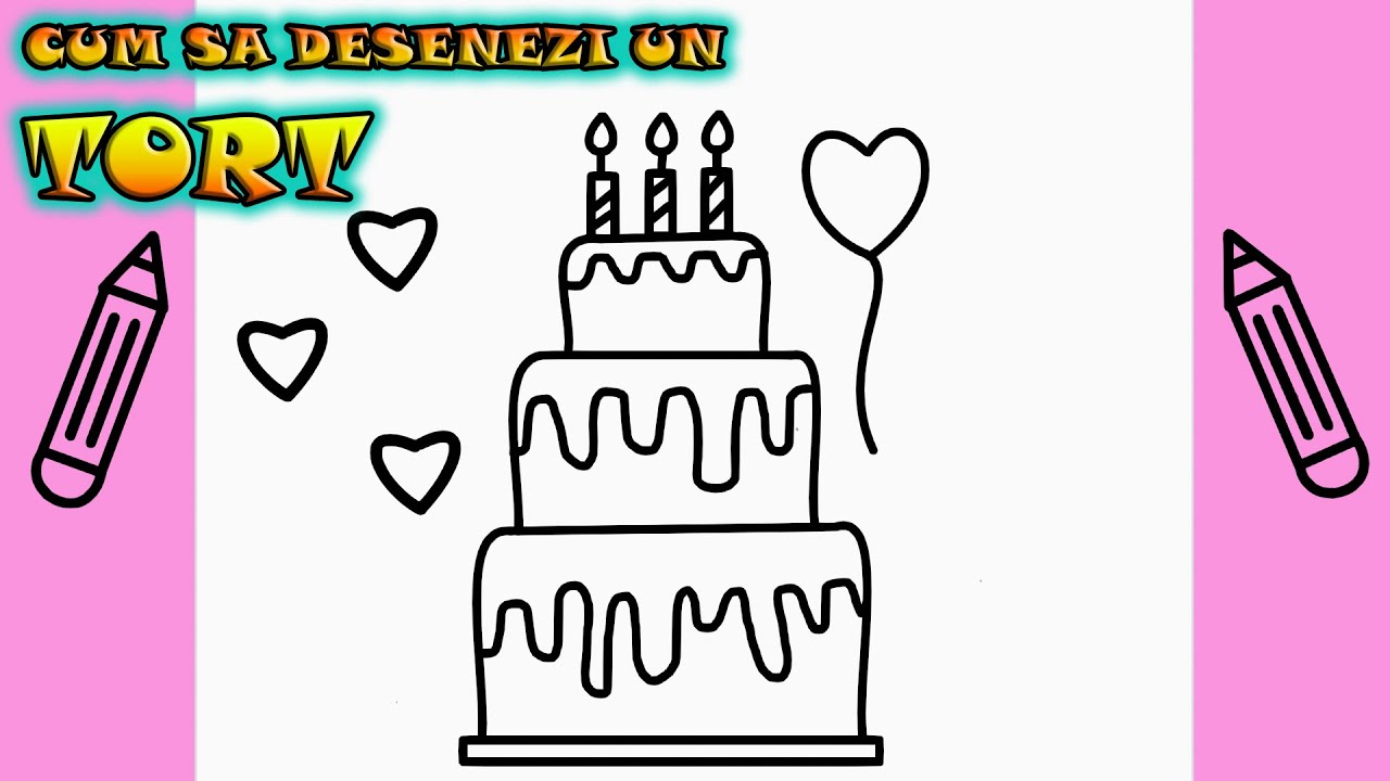 Cum Sa Desenezi UN TORT | Deseneaza Singur | Invata Usor sa Desenezi ...