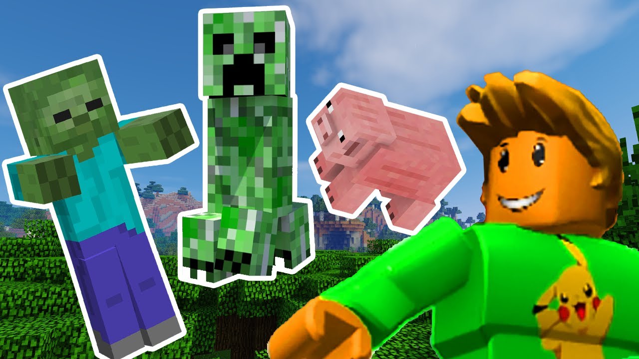 Pigs & Zombies & CREEEPERS!!! | Minecraft - YouTube