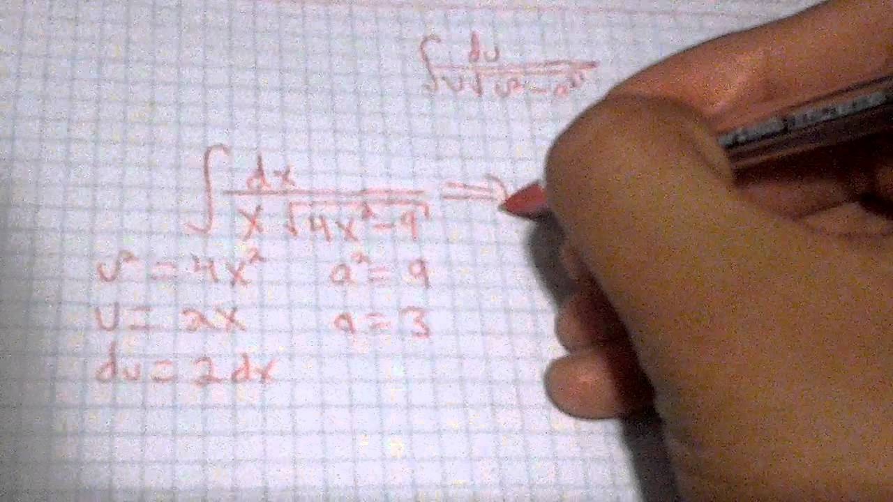 Integral indefinida cociente formula arcsec - YouTube