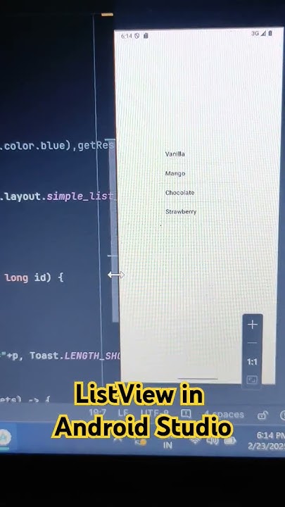 ListView in Android Studio #androidstudio #shortsfeed #trending #viralvideo #shortsfeed - YouTube