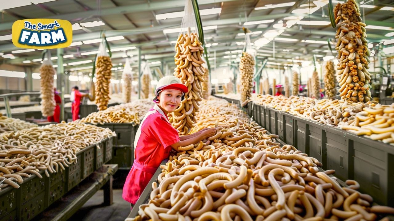 This is How BILLIONS of Silkworms Produce Silk in China! Amazing Silk ...
