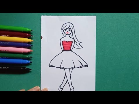 How to draw a beautiful girl with open stylish hair/very easy drawing ...