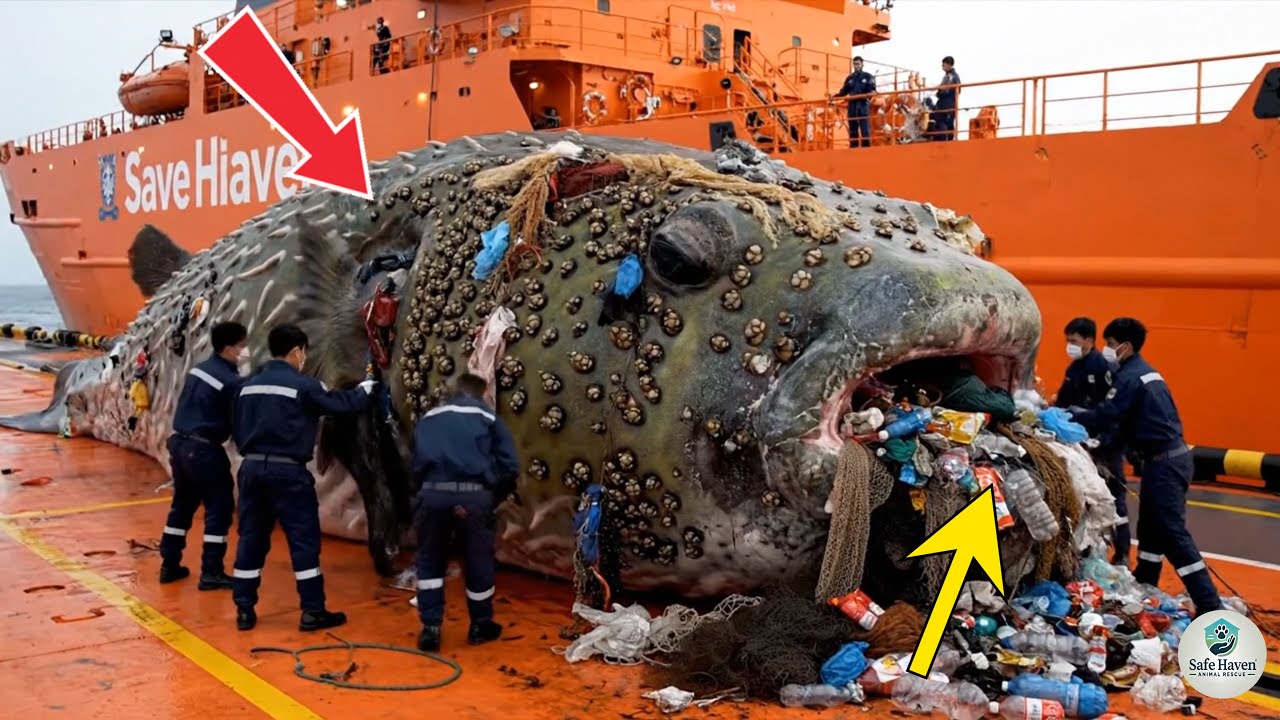 Giant Pufferfish Trapped in Ocean Trash – Watch the Incredible Rescue ...