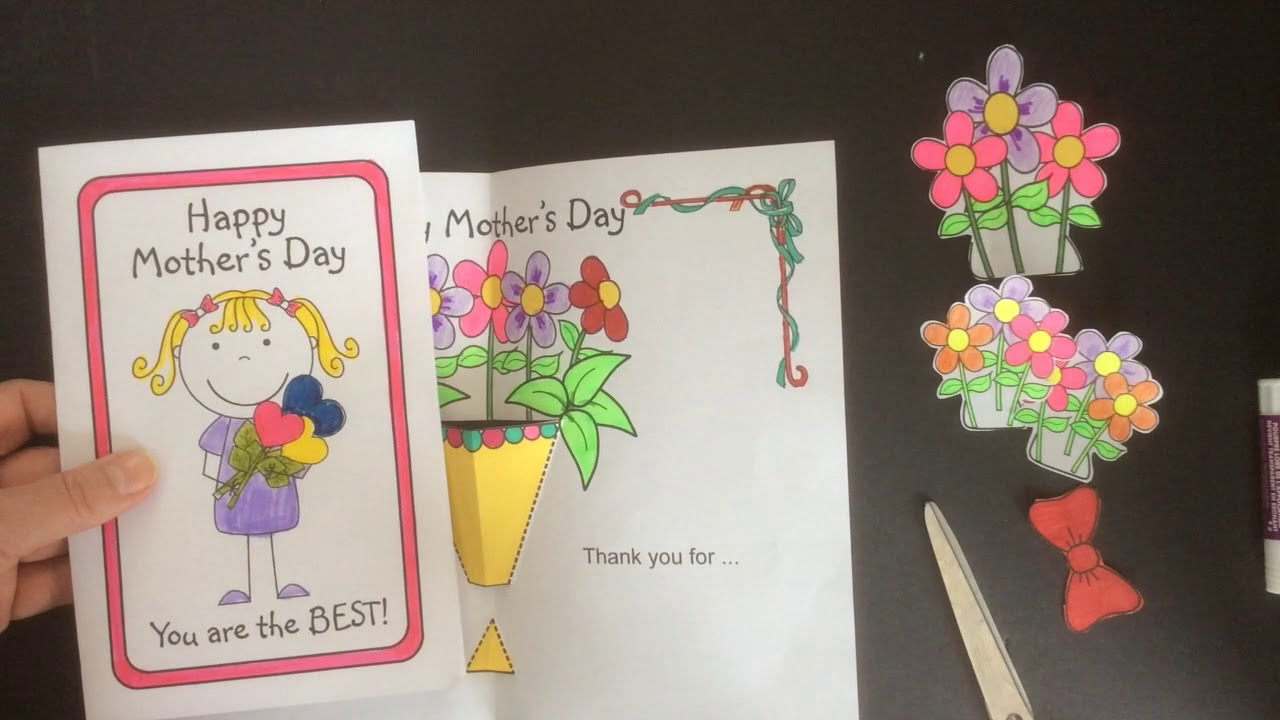 Mother’s Day POP-UP Flower Bouquet by Artsy Crafter - YouTube