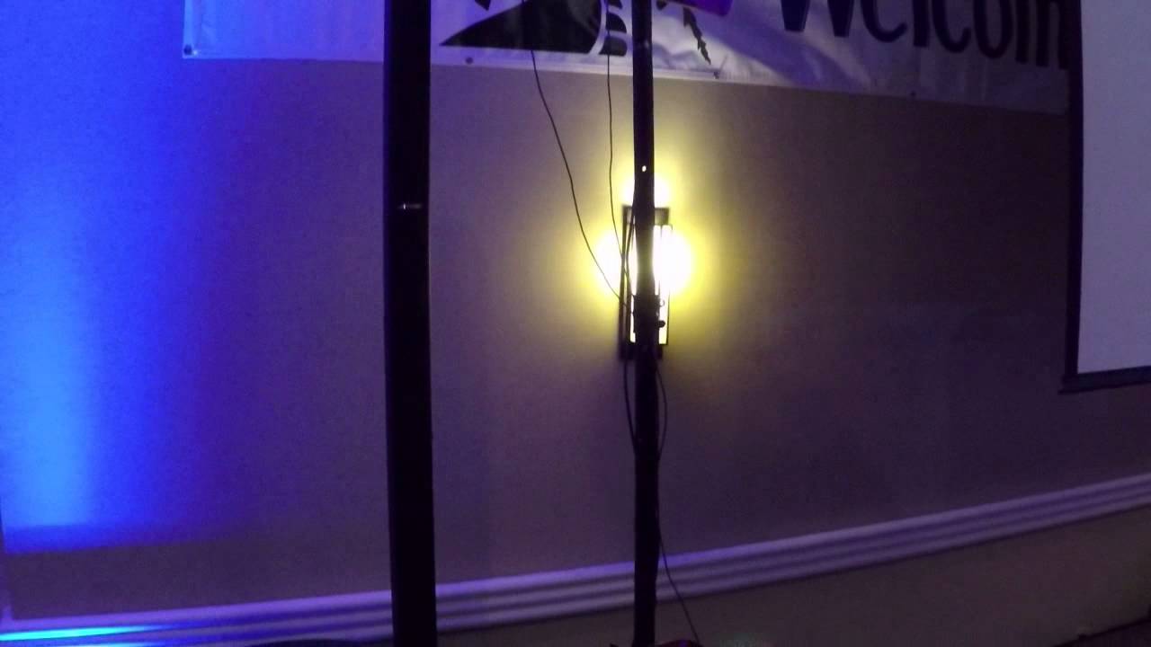 Blue and Gold LED up Lights, Small Light Show with Bose system - YouTube