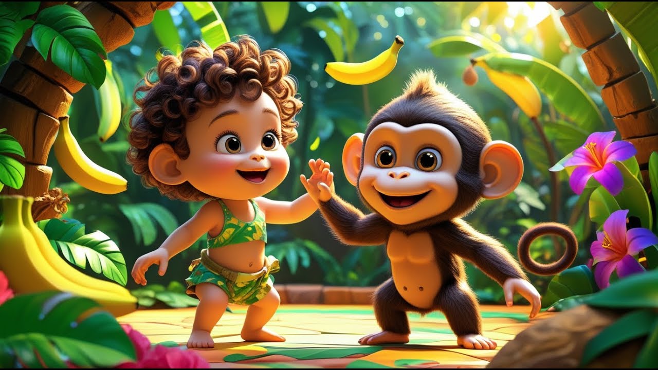 🐵🌴 Tiny Monkey Adventure | 3D Nursery Rhyme & Kids Song 🐒 - YouTube
