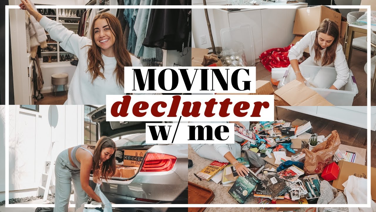HUGE MOVING DECLUTTER w/ ME! *satisfying* | morgan yates moving vlogs ...