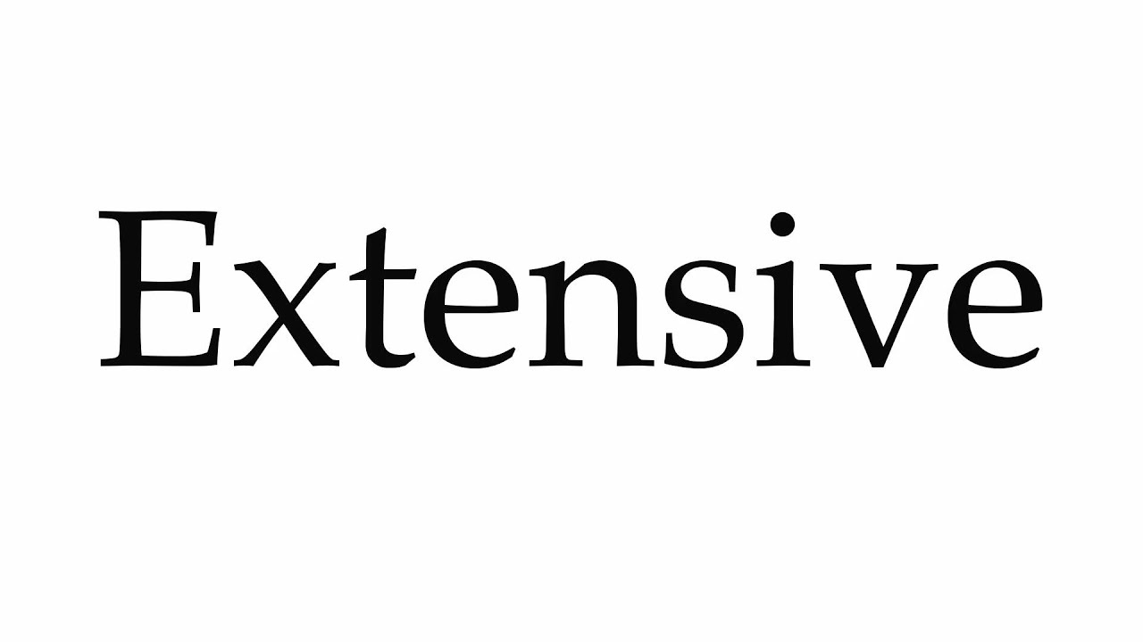 How to Pronounce Extensive - YouTube