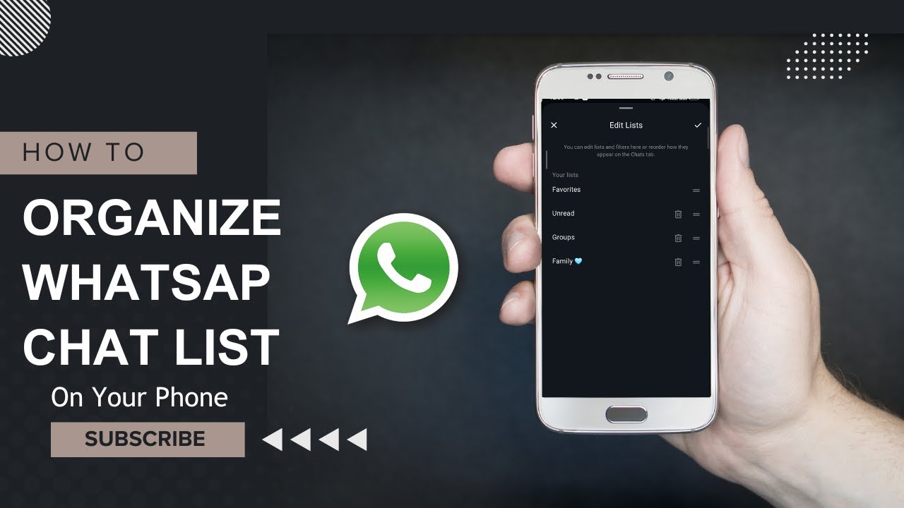 How to Manage Whatsapp Chat List - YouTube