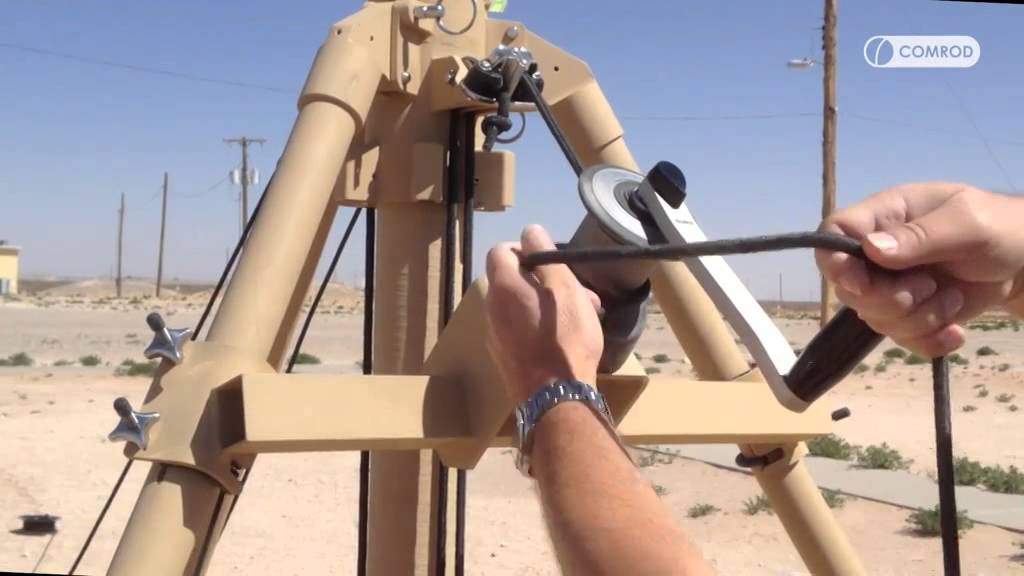 Comrod winch assembly for ULM series masts. - YouTube
