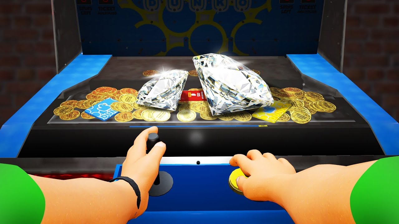 COIN PUSHER Game With A DIAMOND JACKPOT! - YouTube