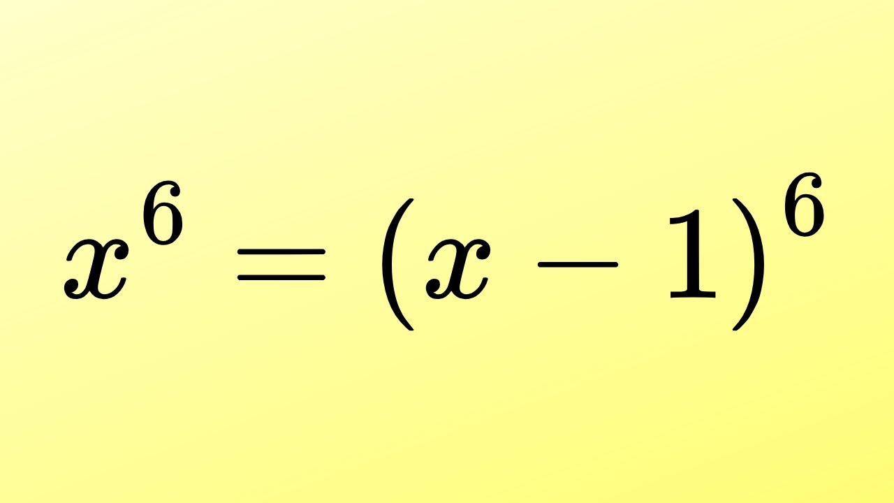 A Nice Quintic Equation #algebra #polynomials - YouTube