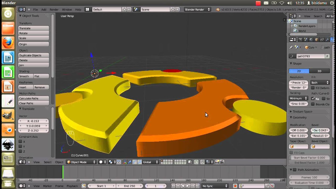 Cara Membuat Logo Ubuntu 3D - YouTube