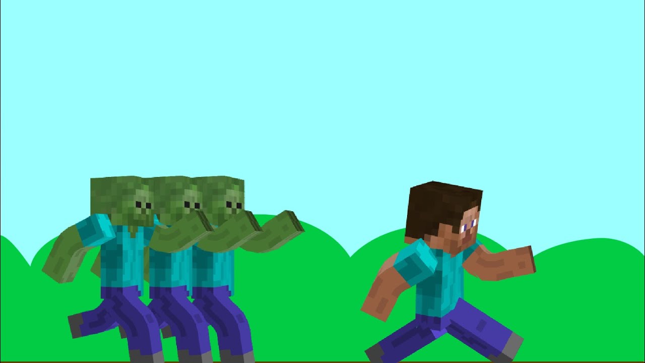 Minecraft Zombie Run - 100 IQ Playing - YouTube