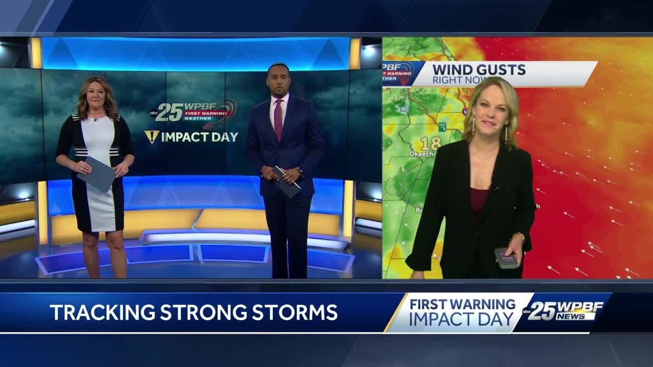 Impact Weather Day with Wind Advisory and Strong Storms - YouTube