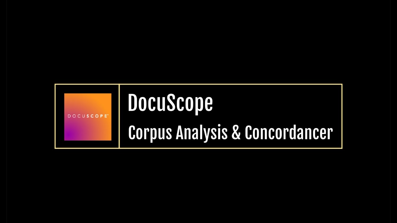 DocuScope CAC 01: Introduction - YouTube