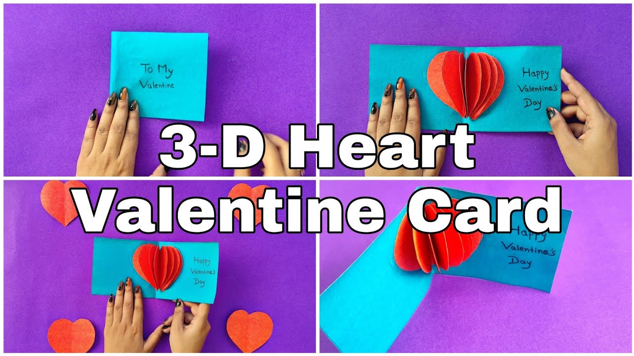 3D Valentine Card | Valentine's Day Card | Valentine Cards Handmade ...