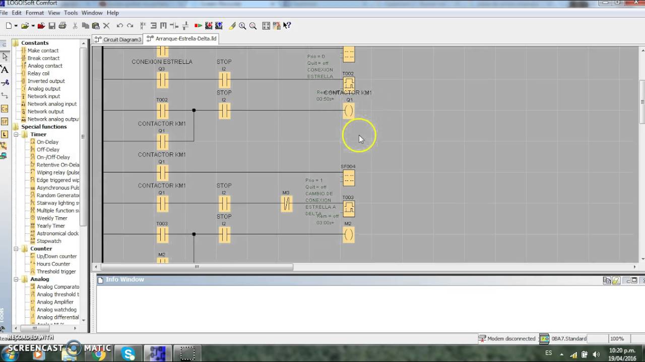 Arranque Estrella Delta Logo PLC - YouTube