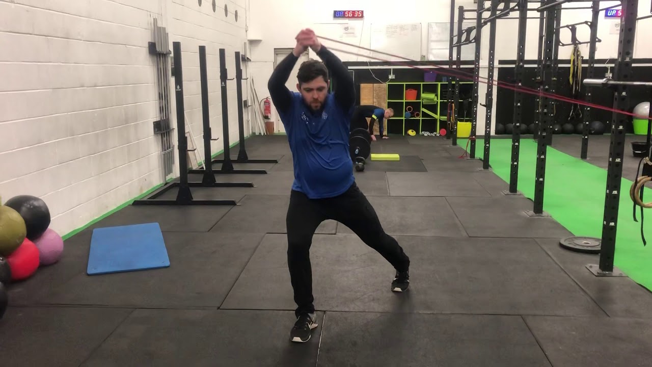 Pallof Press to Overhead Split Stance - YouTube