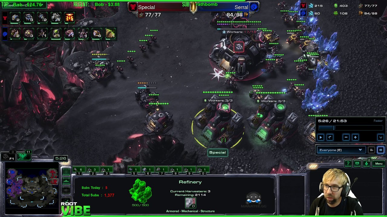 ViBE - Pro level replay analysis Serral vs Special WCS - YouTube