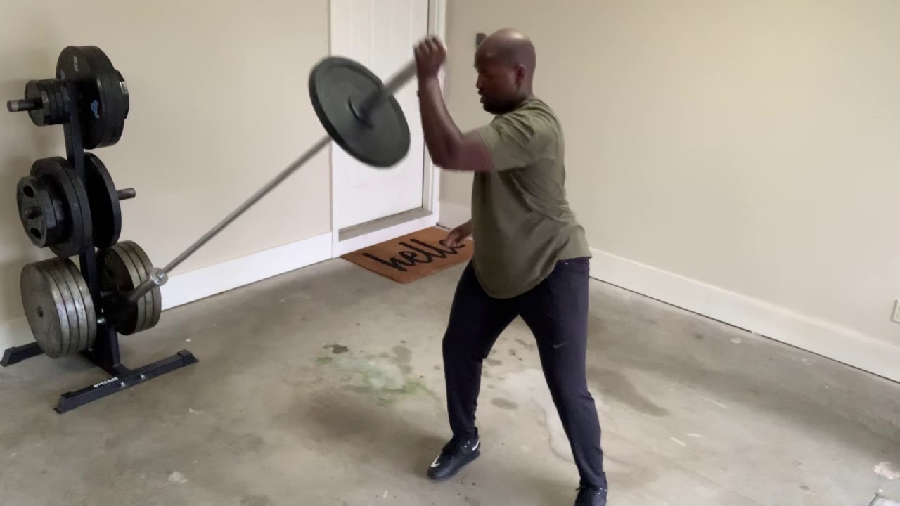 Standing Landmine Rotational Press - YouTube