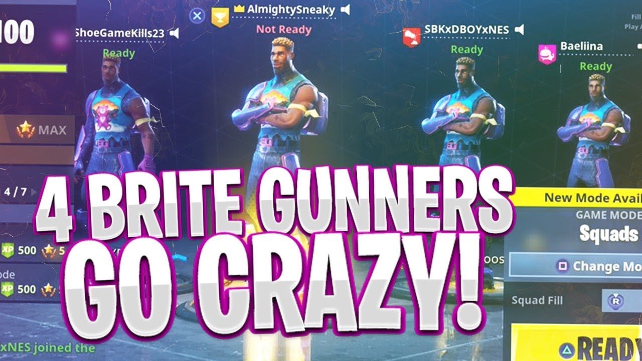 *NEW* UNSTOPPABLE BRITE GUNNER SKIN 😈 4 BRITE GUNNER SKINS WIN ON ...